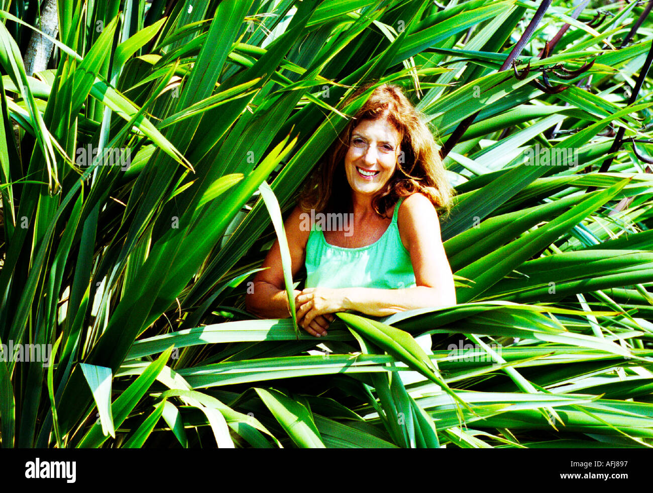 Body Shop founder Anita Roddick in the gardens of her Littlehampton ...