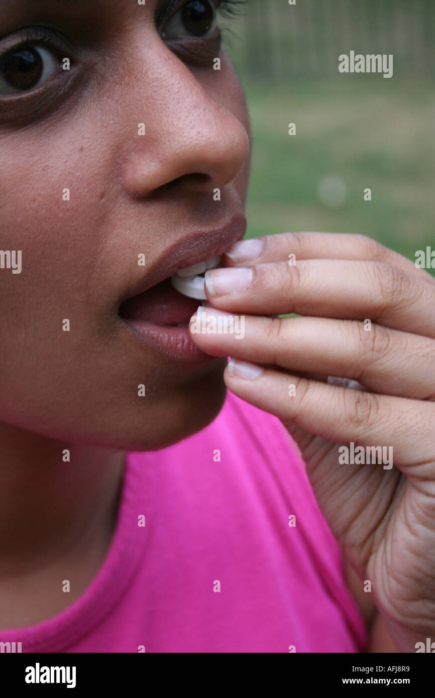 Women Eating Polo Stock Photo - Alamy