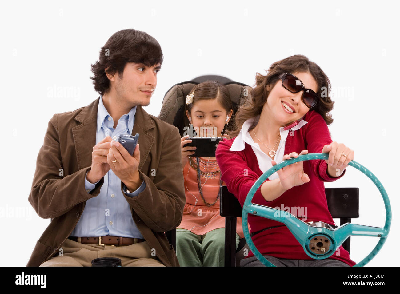 Distracted parent driving with child hi-res stock photography and ...