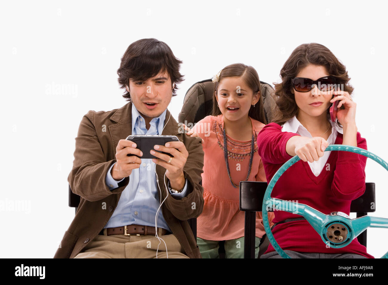 Distracted parent driving with child hi-res stock photography and ...