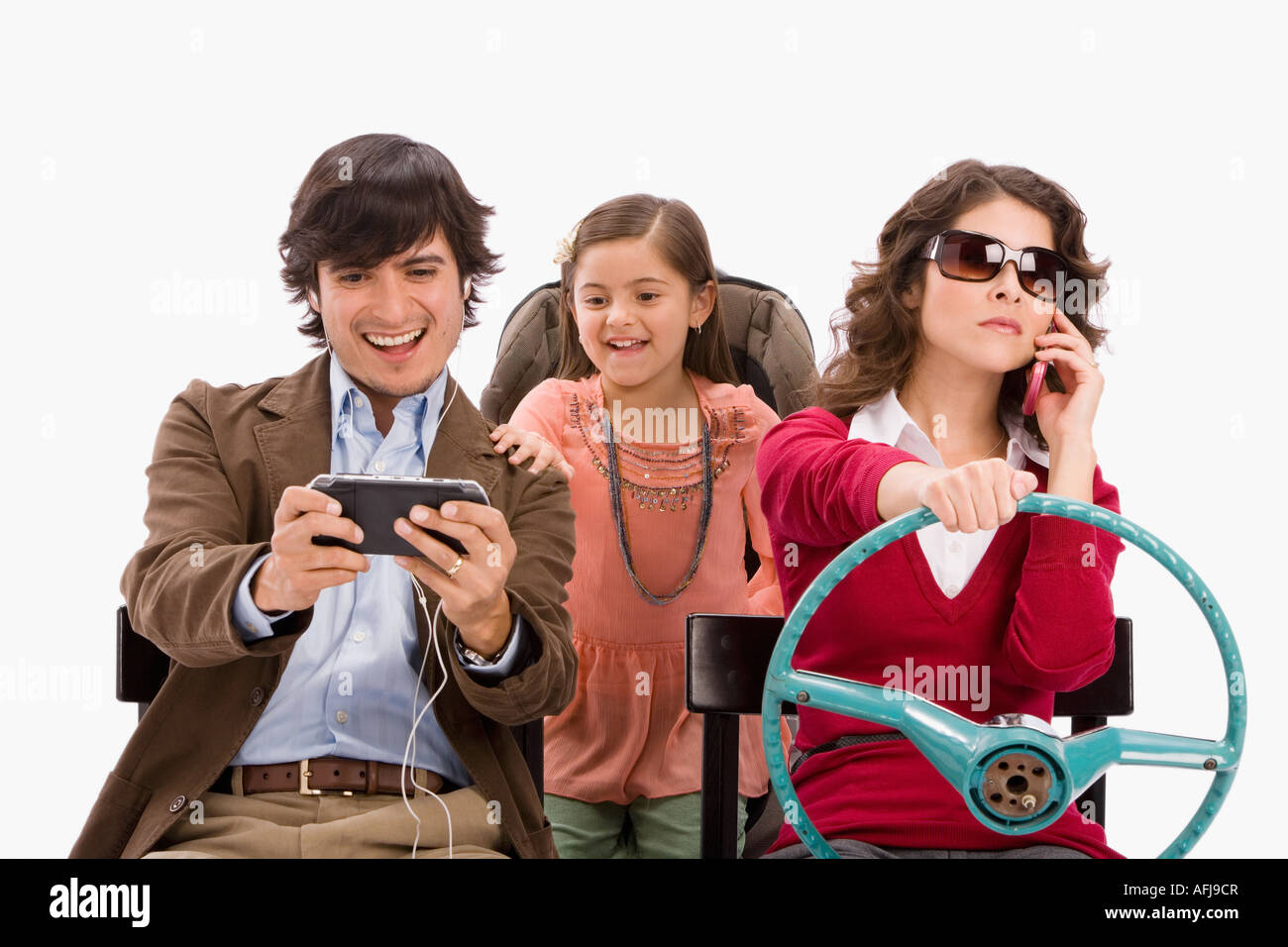 Distracted parent driving with child hi-res stock photography and ...