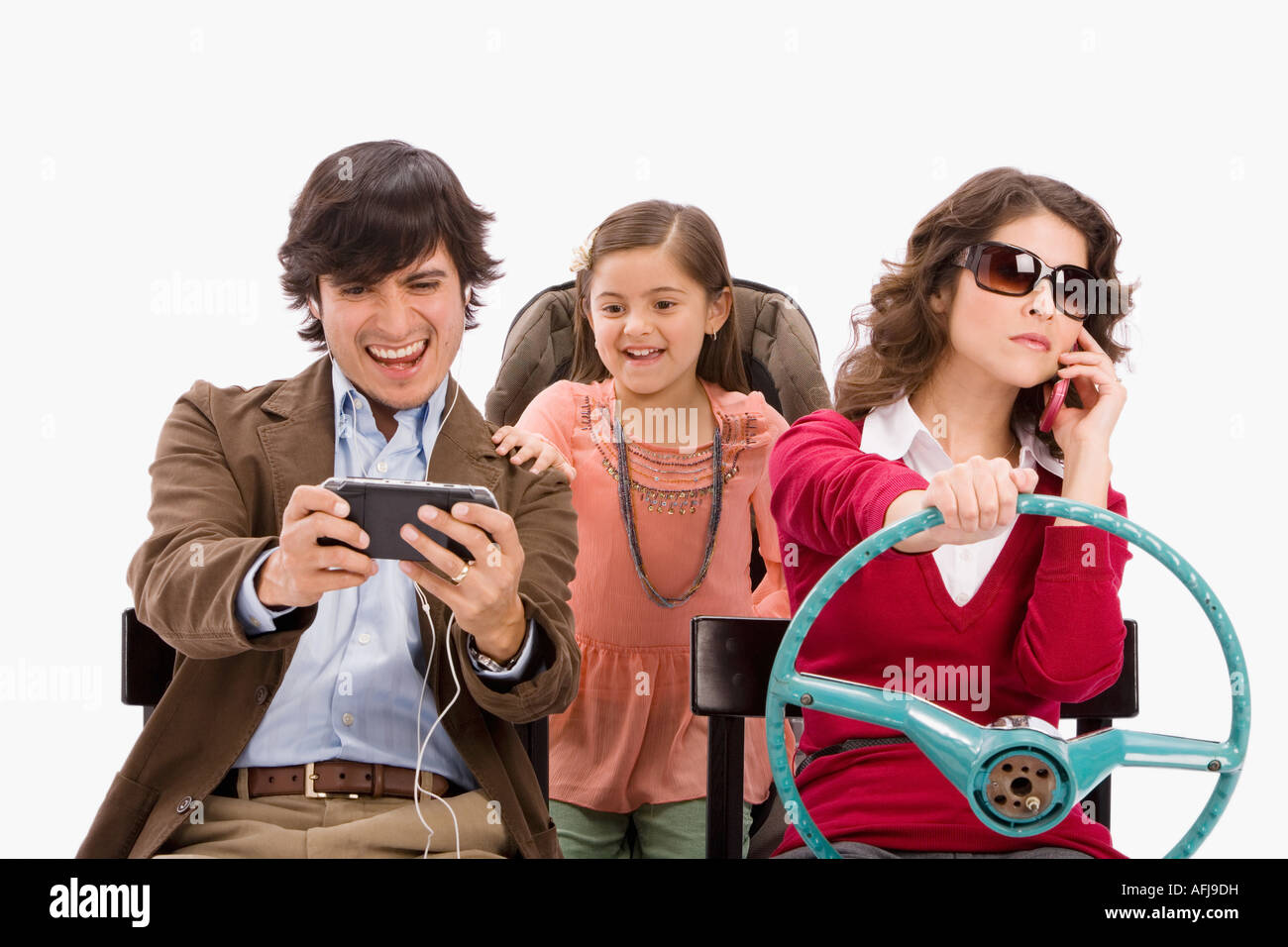 Distracted parent driving with child hi-res stock photography and ...