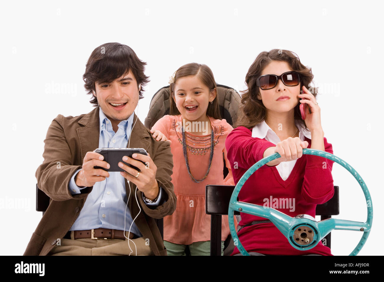 Distracted parent driving with child hi-res stock photography and ...