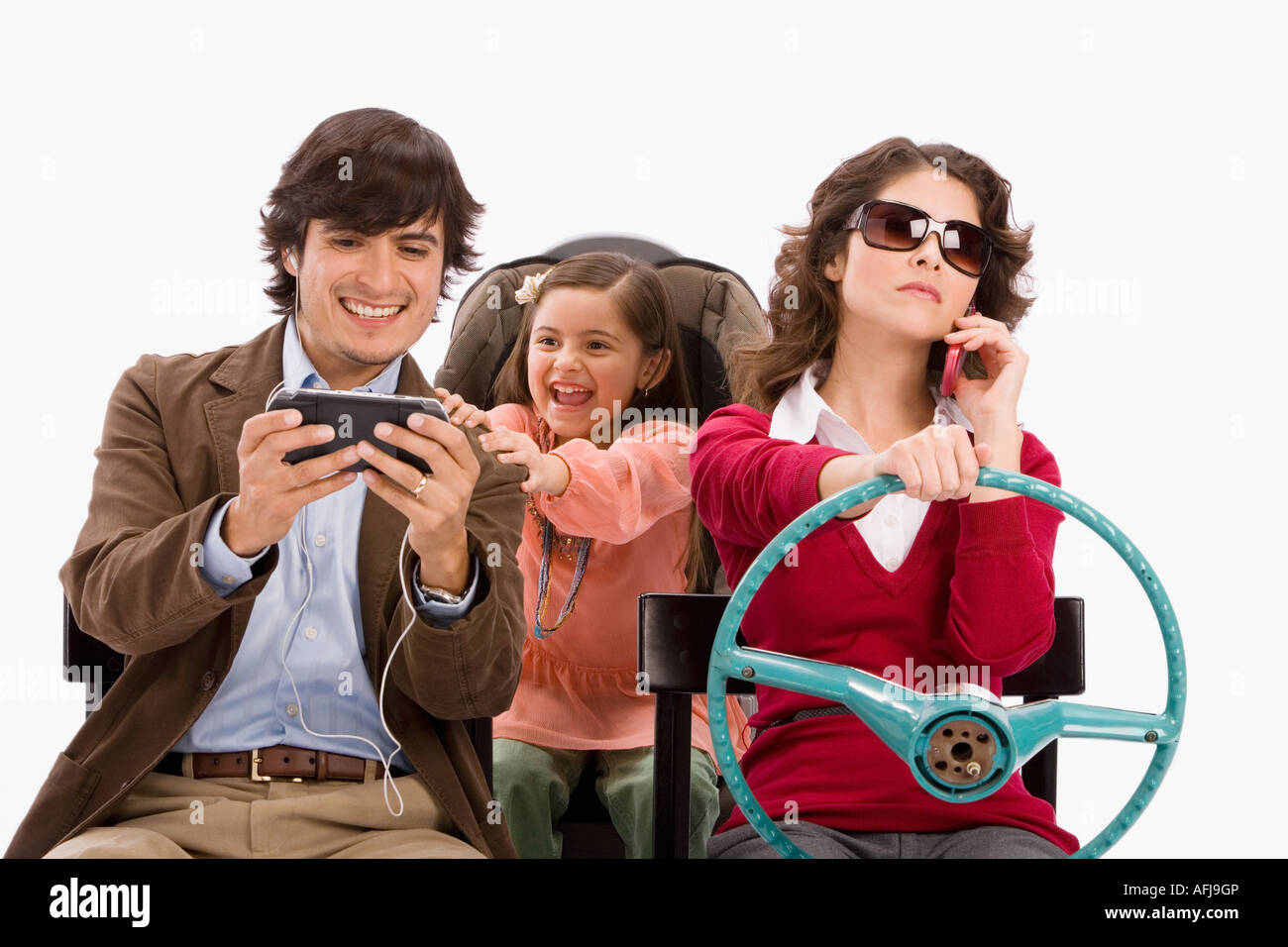 Driving family fighting hi-res stock photography and images - Alamy