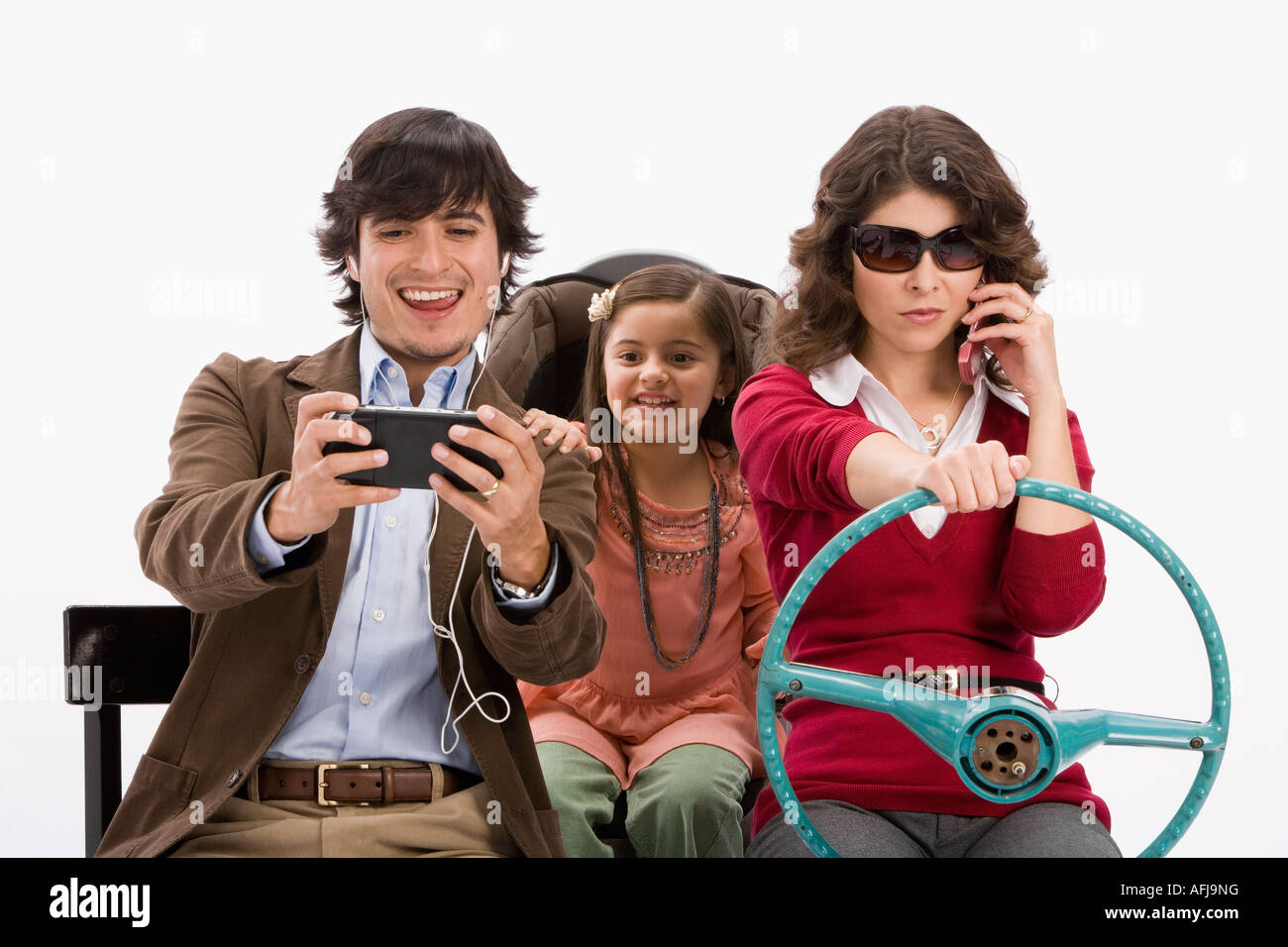Distracted parent driving with child hi-res stock photography and ...
