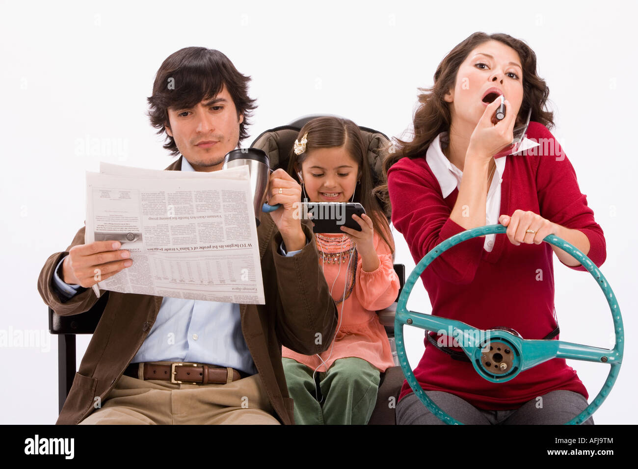 Distracted parent driving with child hi-res stock photography and ...