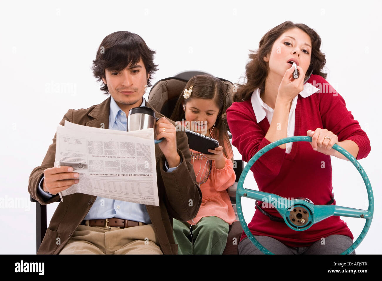 Distracted parent driving with child hi-res stock photography and ...