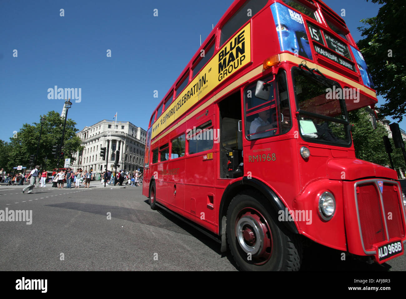 Classis Double Decker Routemaster Red Bus in London England Stock Photo ...
