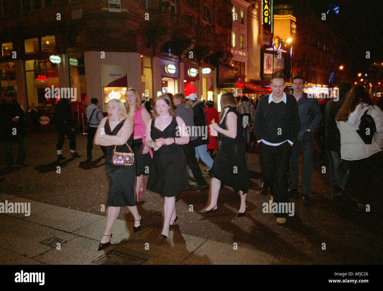 young people dressed up going out for an evening on the town Stock ...