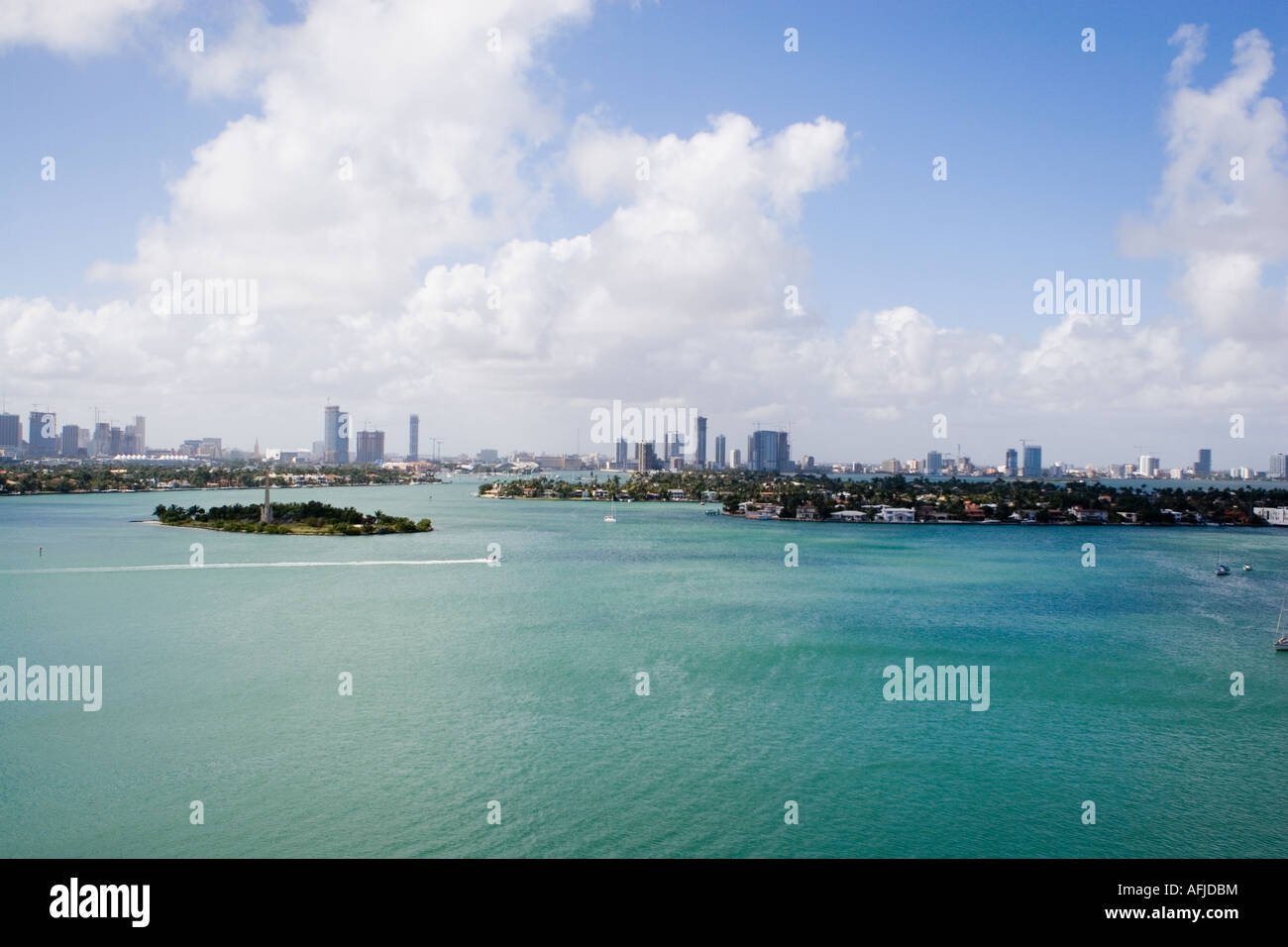 Buildings at the waterfront, Miami, Florida, USA Stock Photo - Alamy