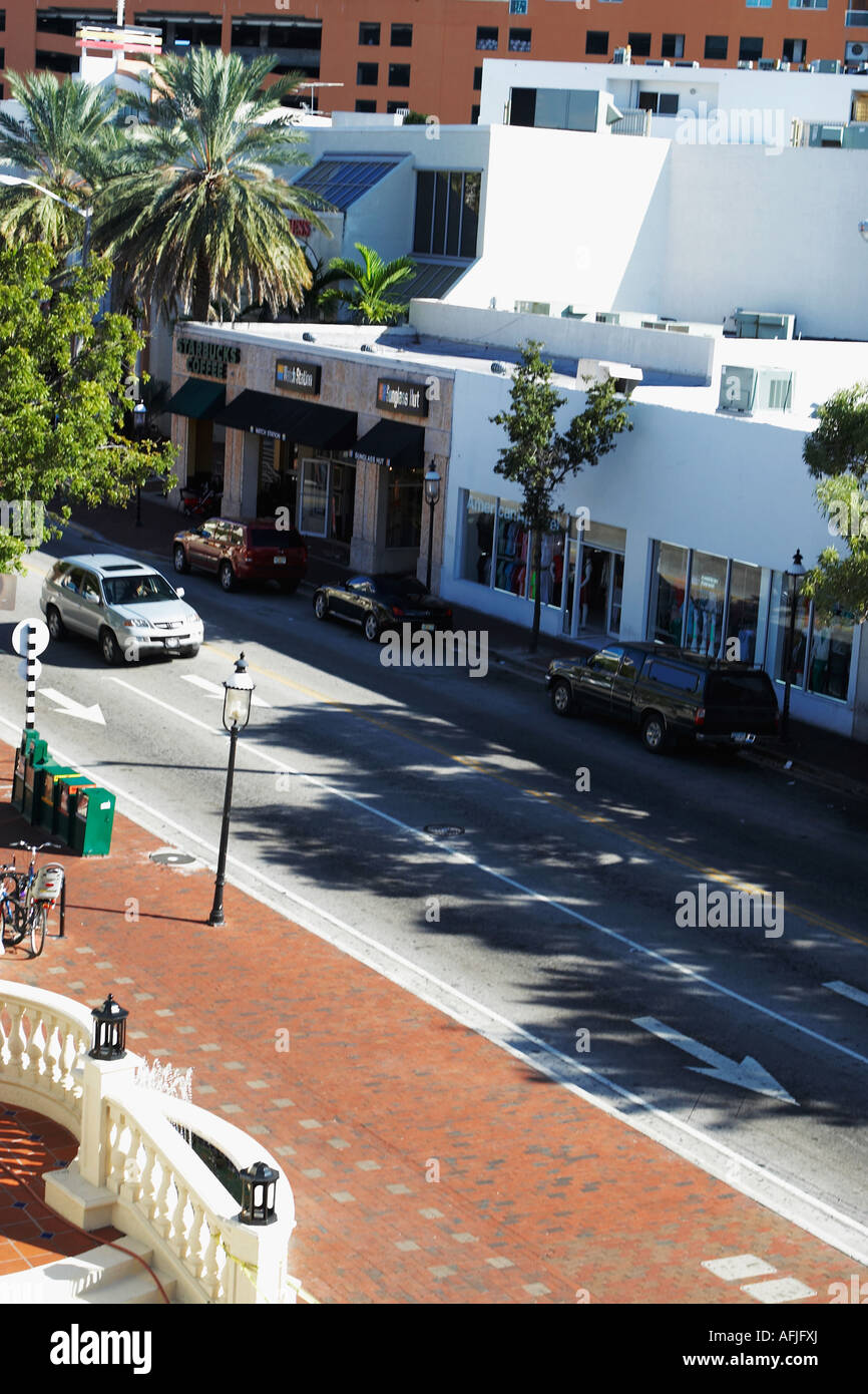 Street scene from above, Miami Stock Photo - Alamy