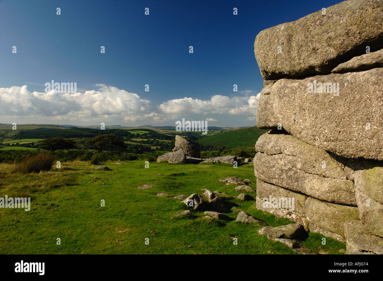 Combestone Tor Dartmoor National Park Dartmoor Devon England UK Stock ...