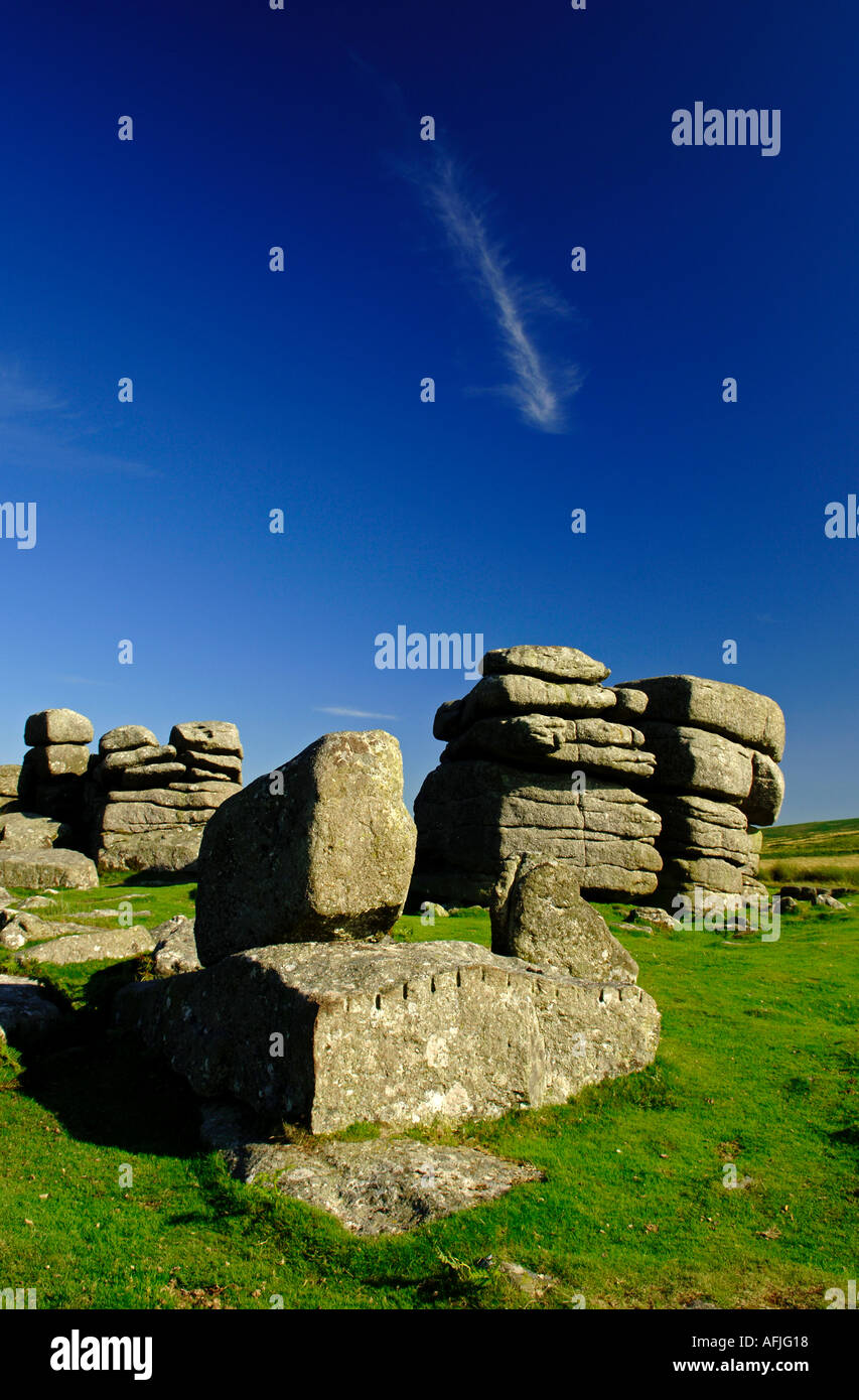 Combestone Tor Dartmoor National Park Dartmoor Devon England UK Stock ...