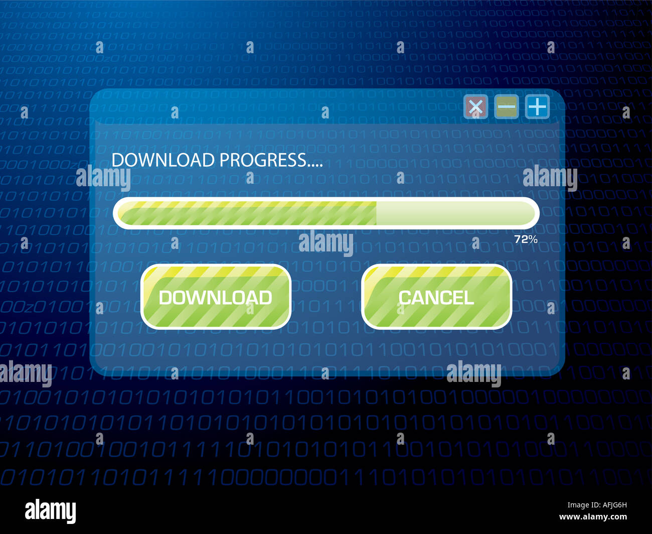 Illustrated background image of a download in progress of a browser ...