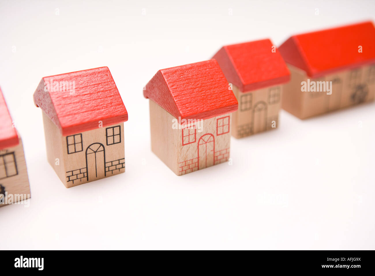 Row of semi detached houses hi-res stock photography and images - Alamy
