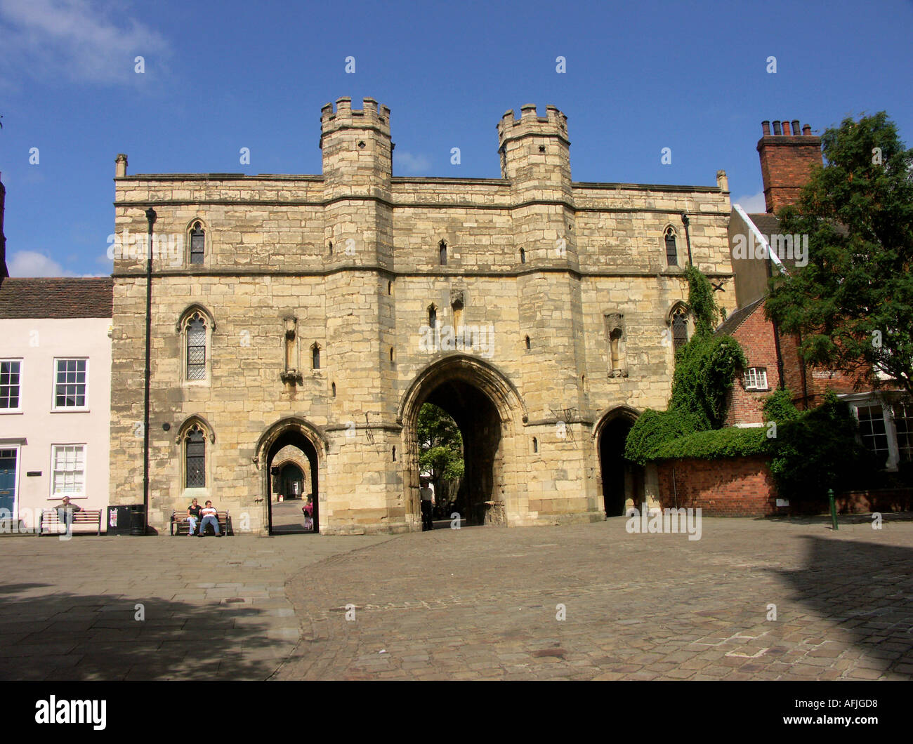Lincoln exchequer gate arch hi-res stock photography and images - Alamy