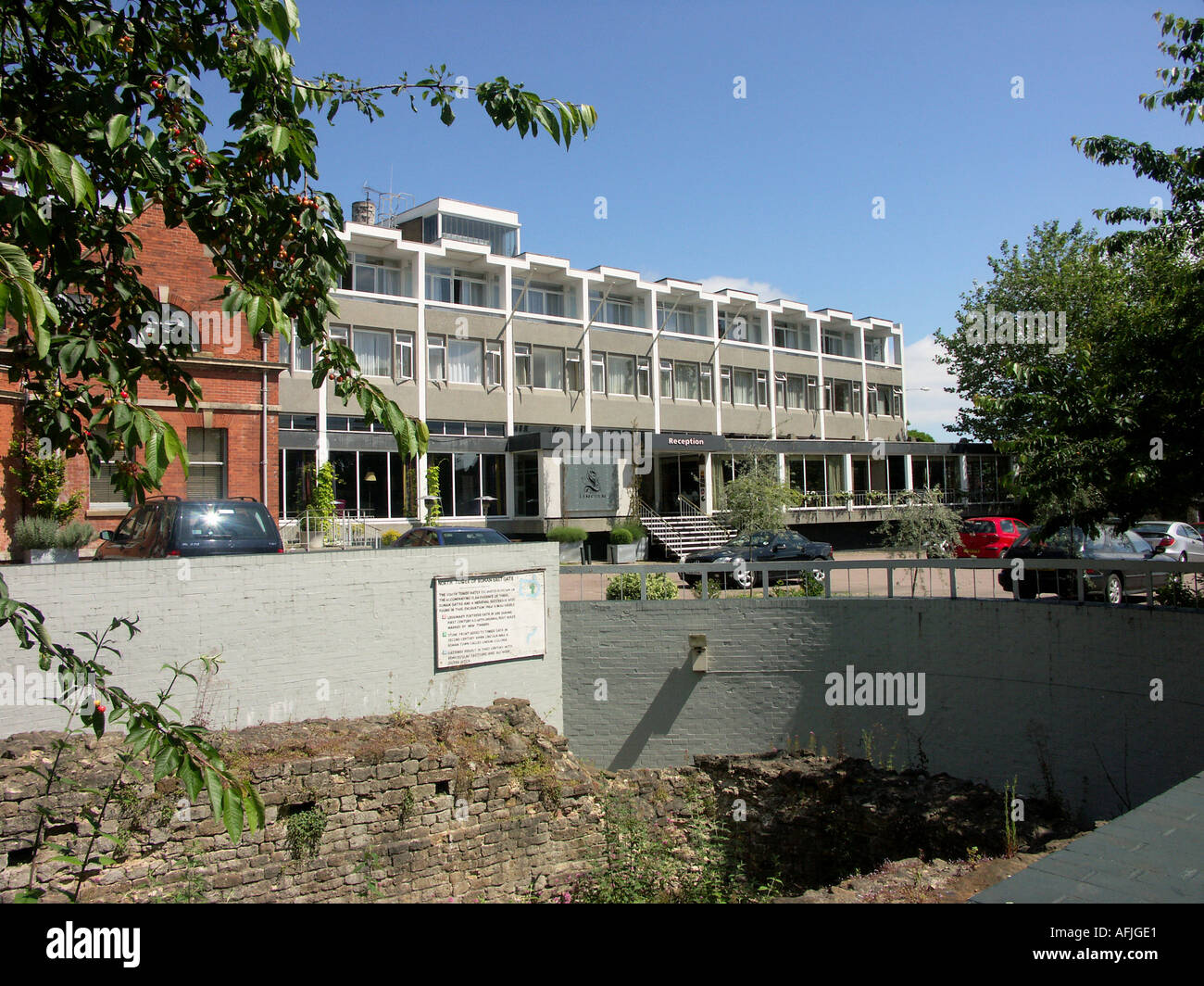 The Roman East Gate and The Lincoln Hotel Lincoln Lincolnshire England ...