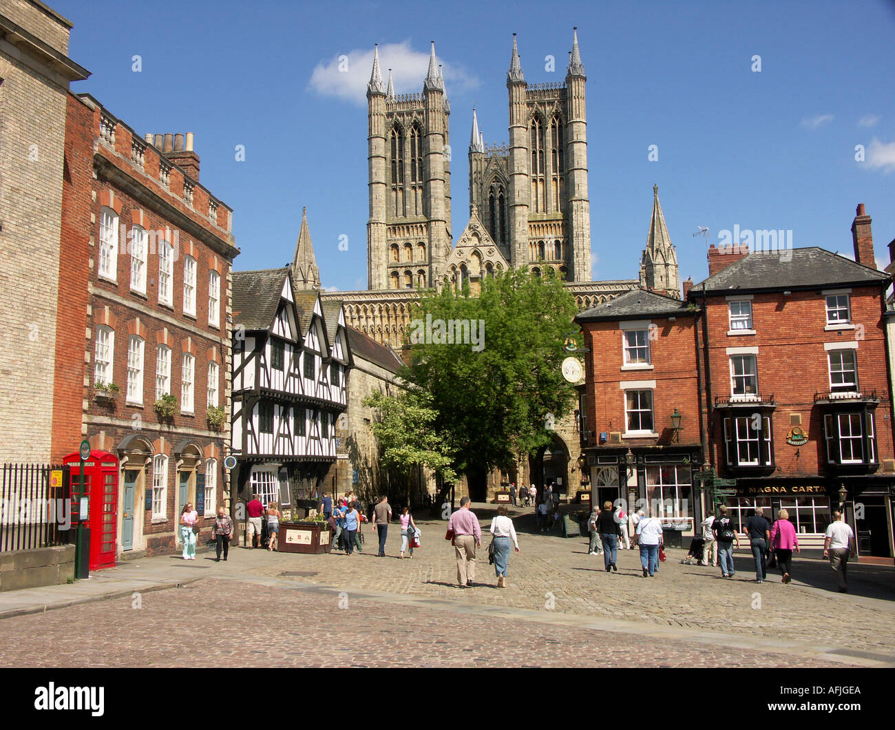 Lincoln and its Cathedral Lincoln Lincolnshire England Stock Photo - Alamy