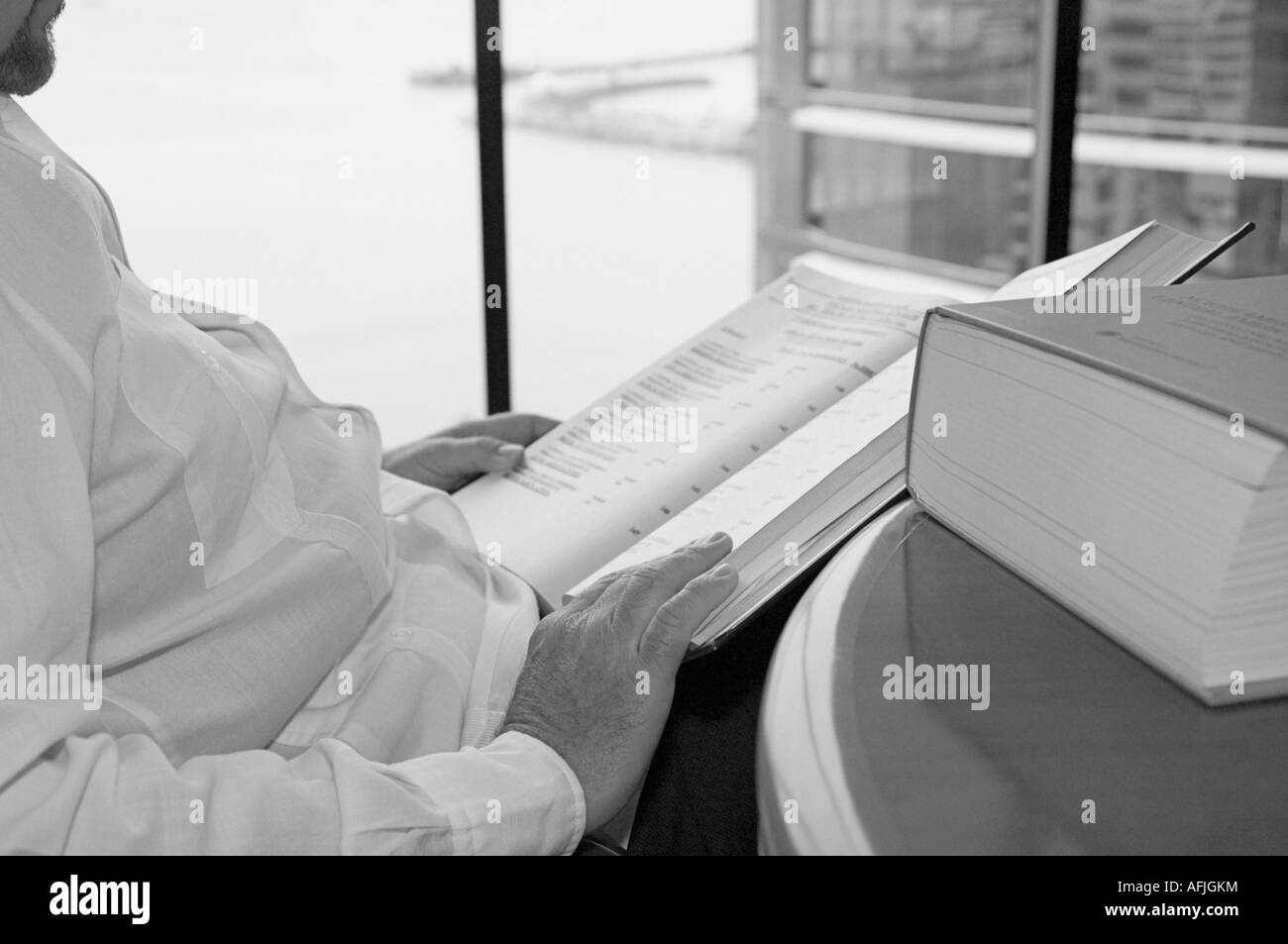 Professional reading Black and White Stock Photos & Images - Alamy