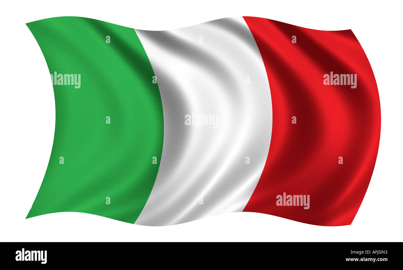 Flying italian flag Cut Out Stock Images & Pictures - Alamy