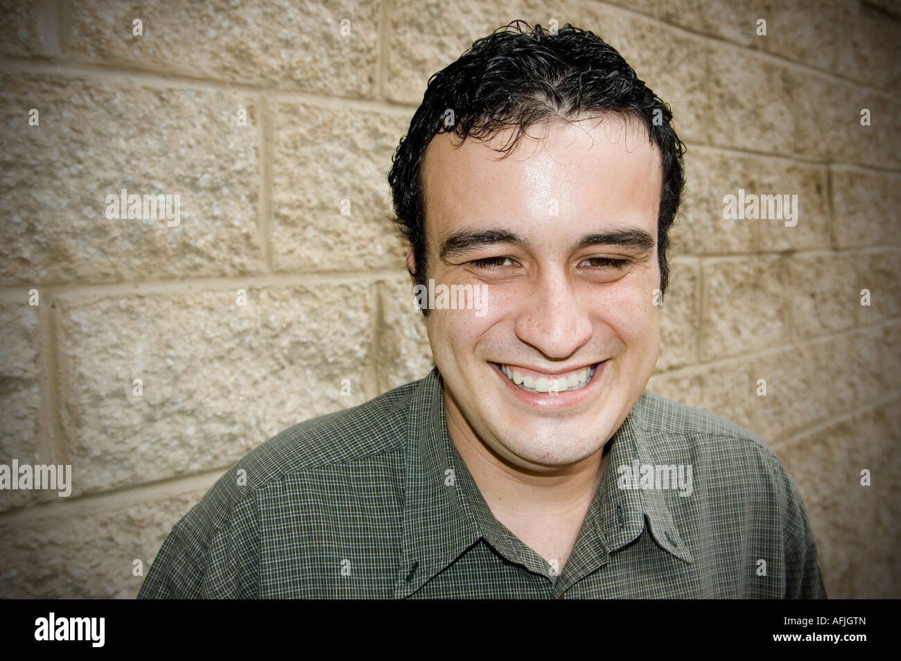 Mid adult man smiling Stock Photo - Alamy