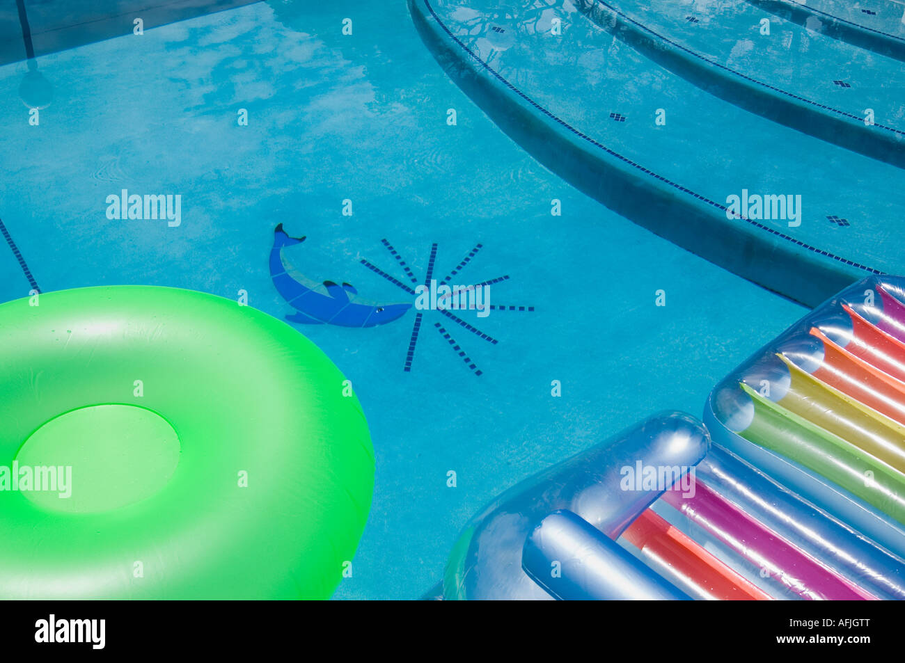 Inflatable ring with an inflatable raft Stock Photo - Alamy