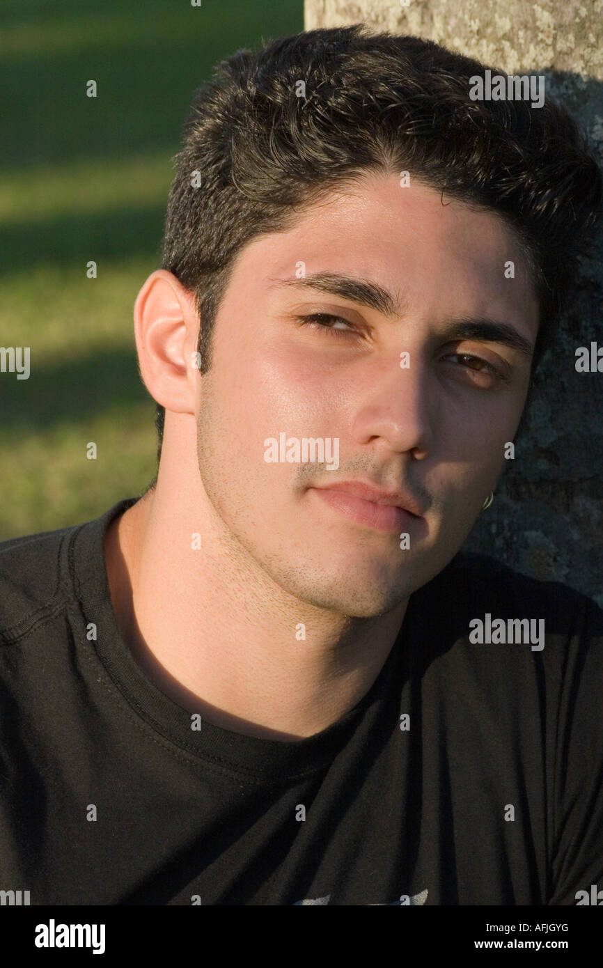 Portrait of young man outdoors Stock Photo - Alamy