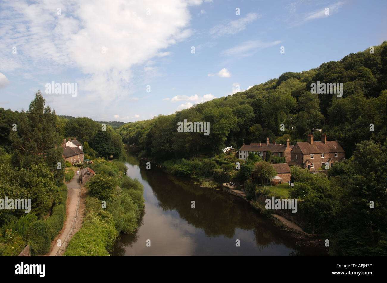 View from the Iron Bridge at Telford Shropshire England UK Stock Photo ...