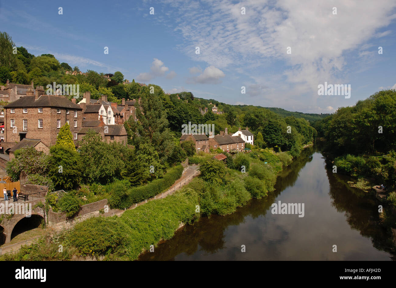 View from the Iron Bridge at Telford Shropshire England UK Stock Photo ...