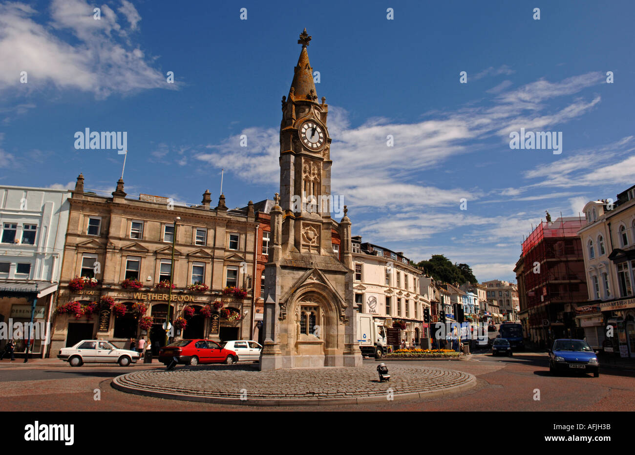 Clock tower roundabout junction hi-res stock photography and images - Alamy