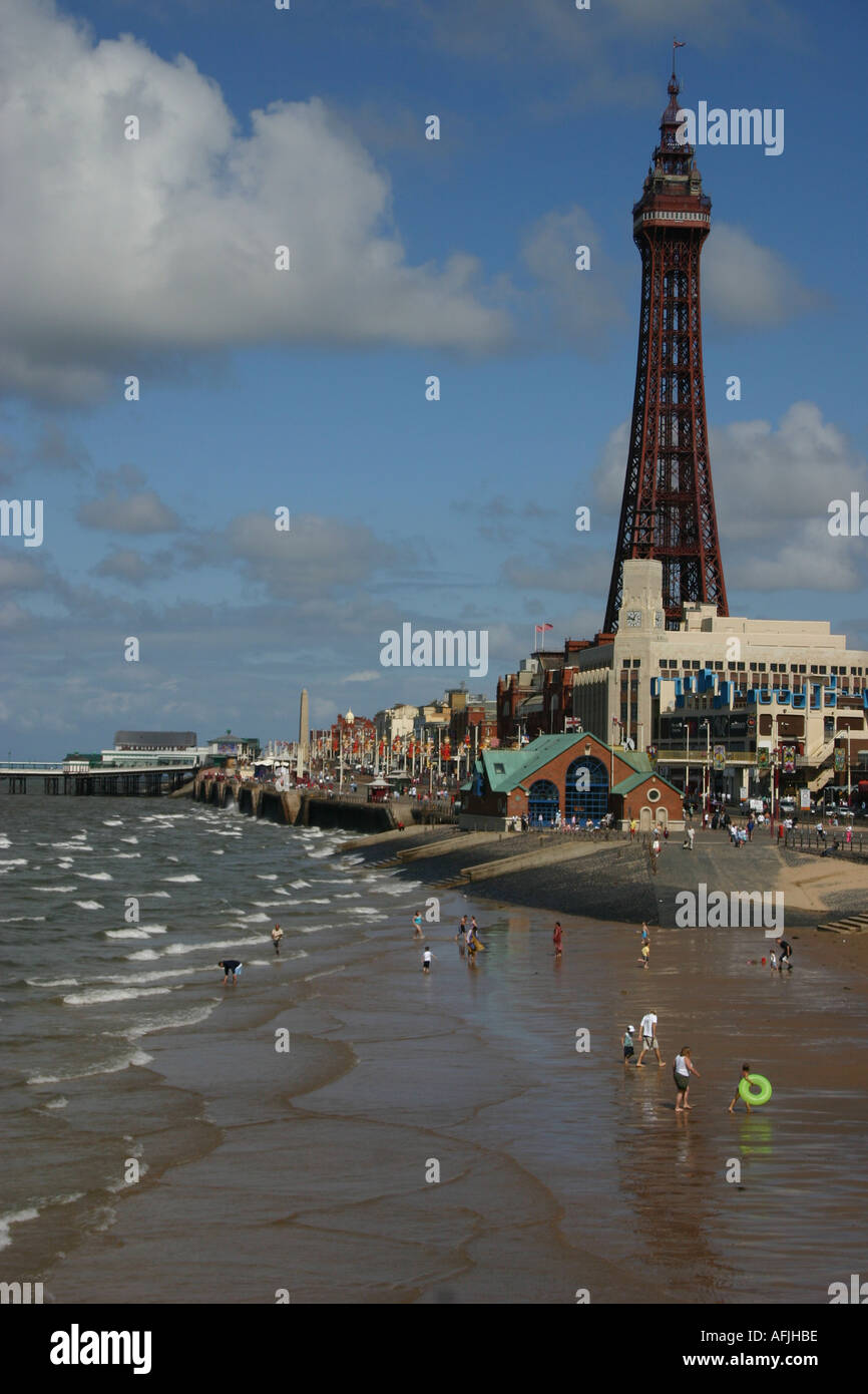 Blackpool Tower and promenade Stock Photo - Alamy