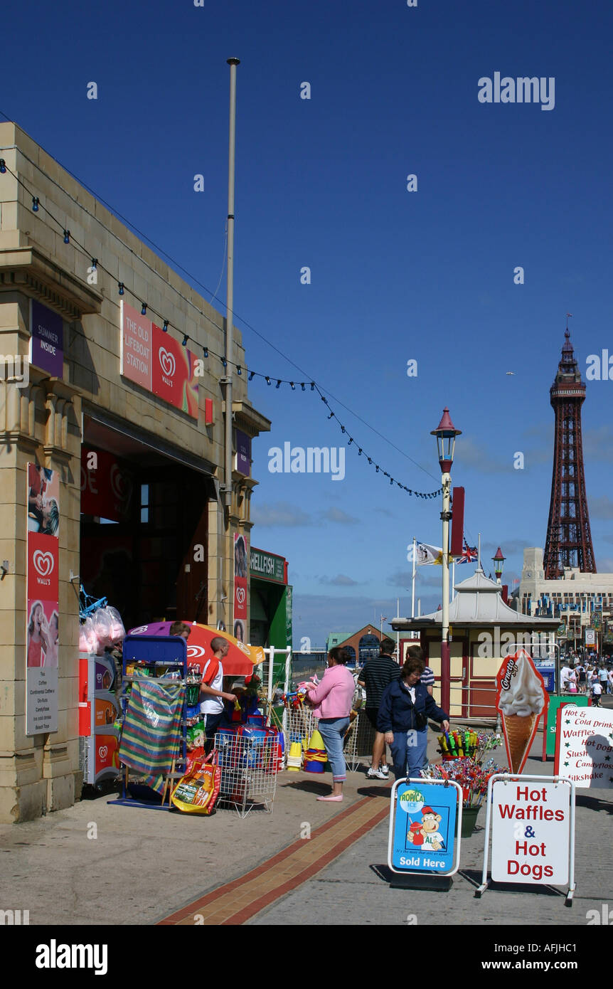 On Blackpool promenade Stock Photo - Alamy