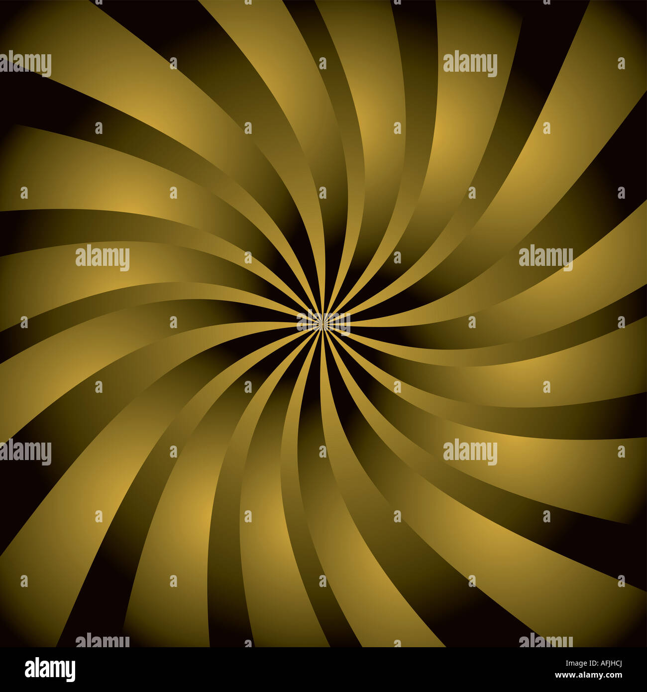 Golden twisted background with a radiated black and gold backdrop Stock ...
