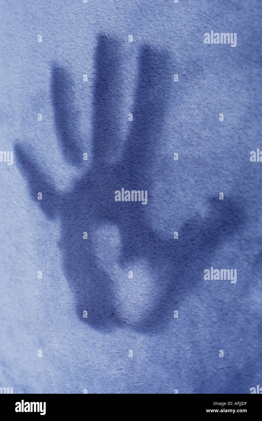 hand impression in soft fabric Stock Photo - Alamy