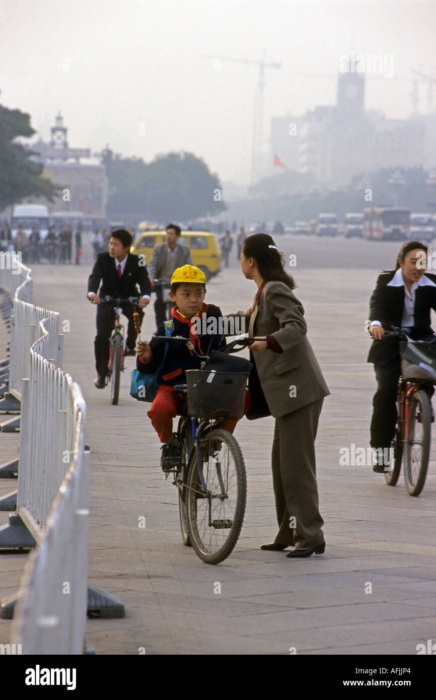 Cyclists in Beijing China Stock Photo - Alamy