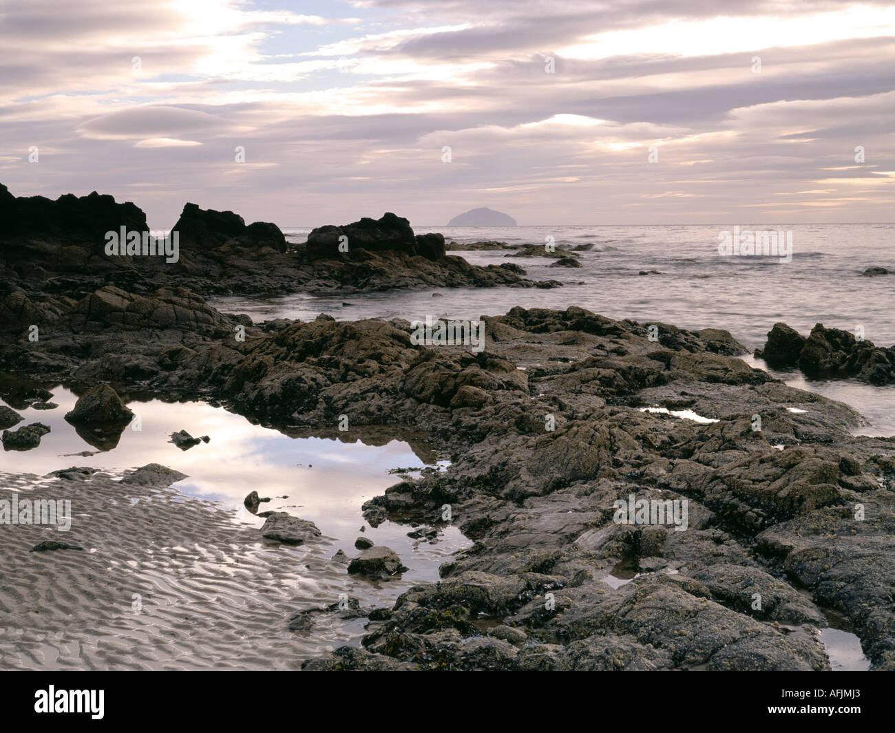 Evening light over Port Carrick and Ailsa Craig on Scotland s west ...
