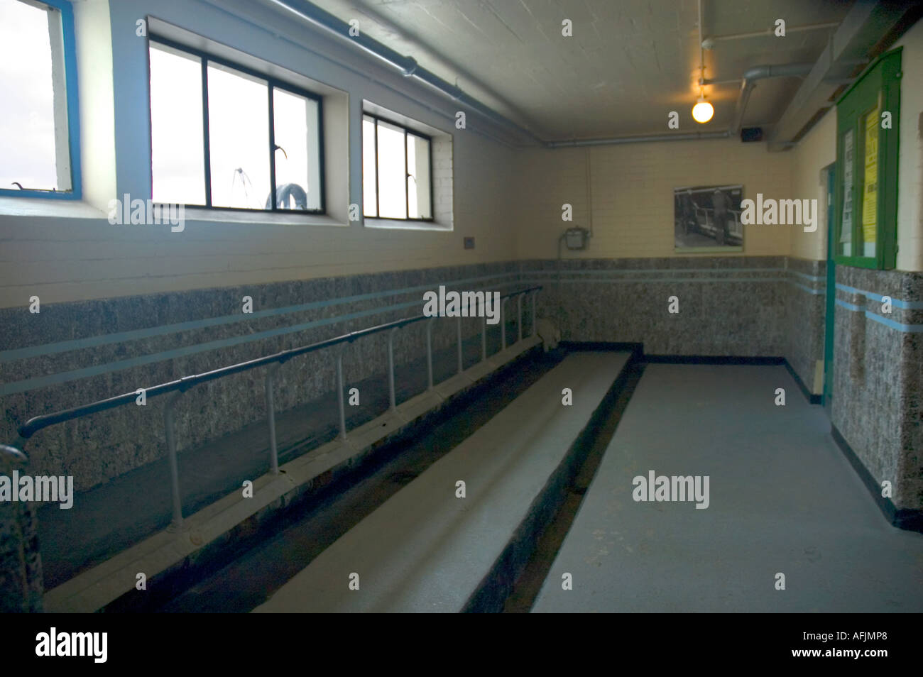 Miners shower block Blaenavon National Coal Museum Torfaen South Wales ...