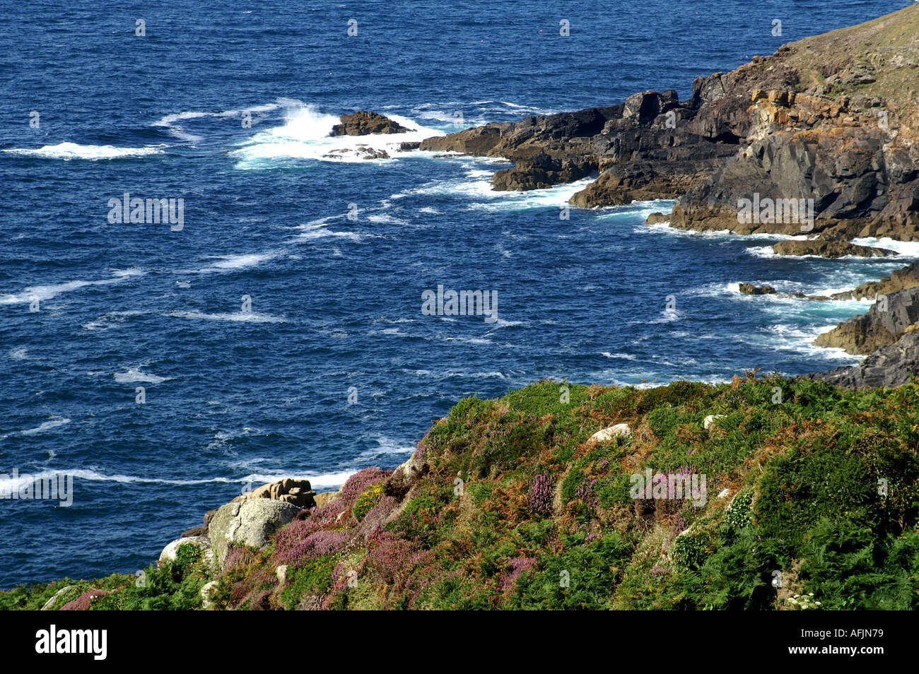 Coastline between Zennor head porthzennor cove and Mussel point Penwith ...
