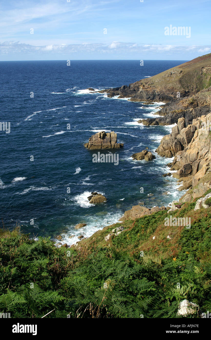 Coastline between Zennor head porthzennor cove and Mussel point Penwith ...
