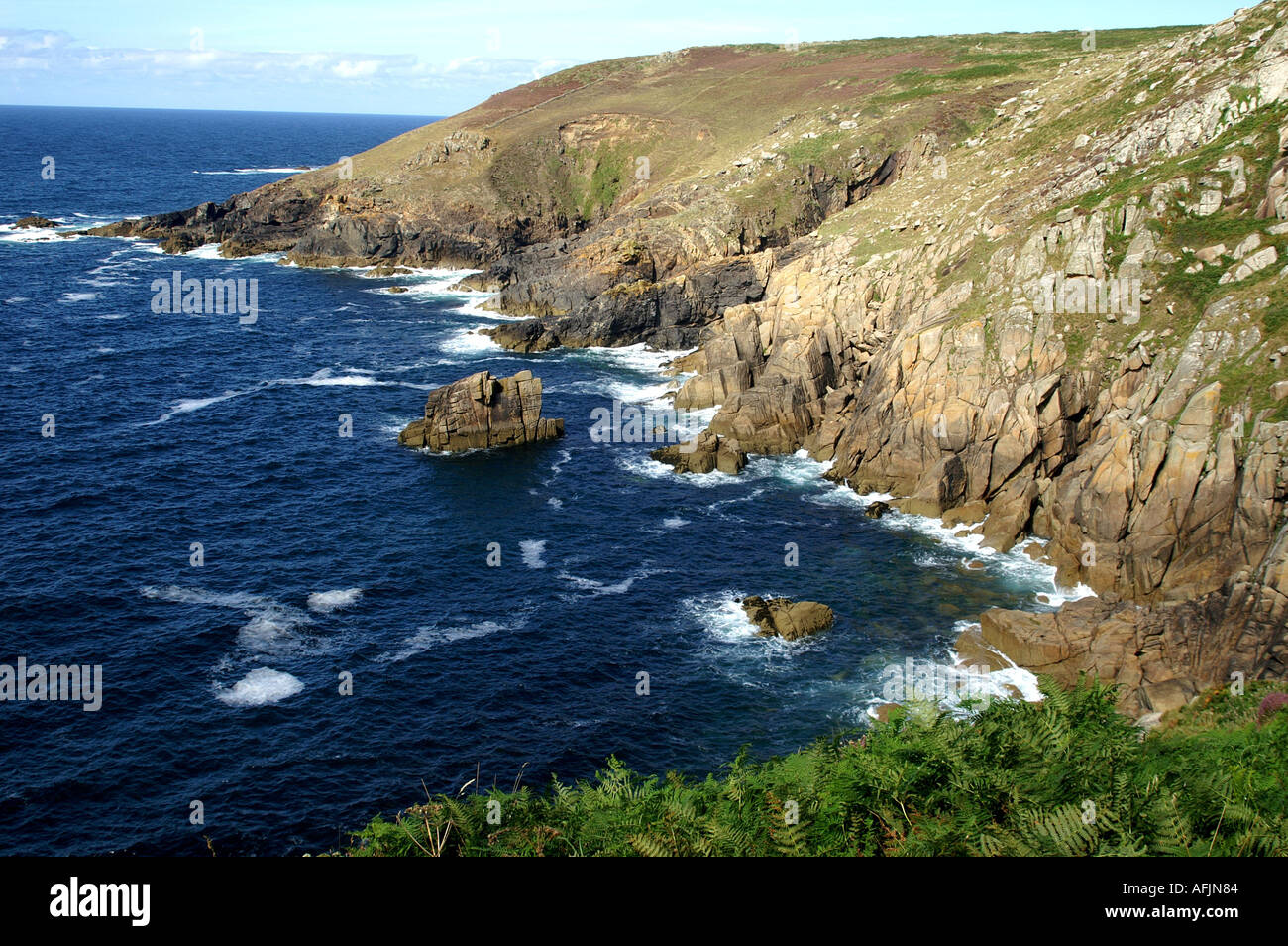 Coastline between Zennor head porthzennor cove and Mussel point Penwith ...