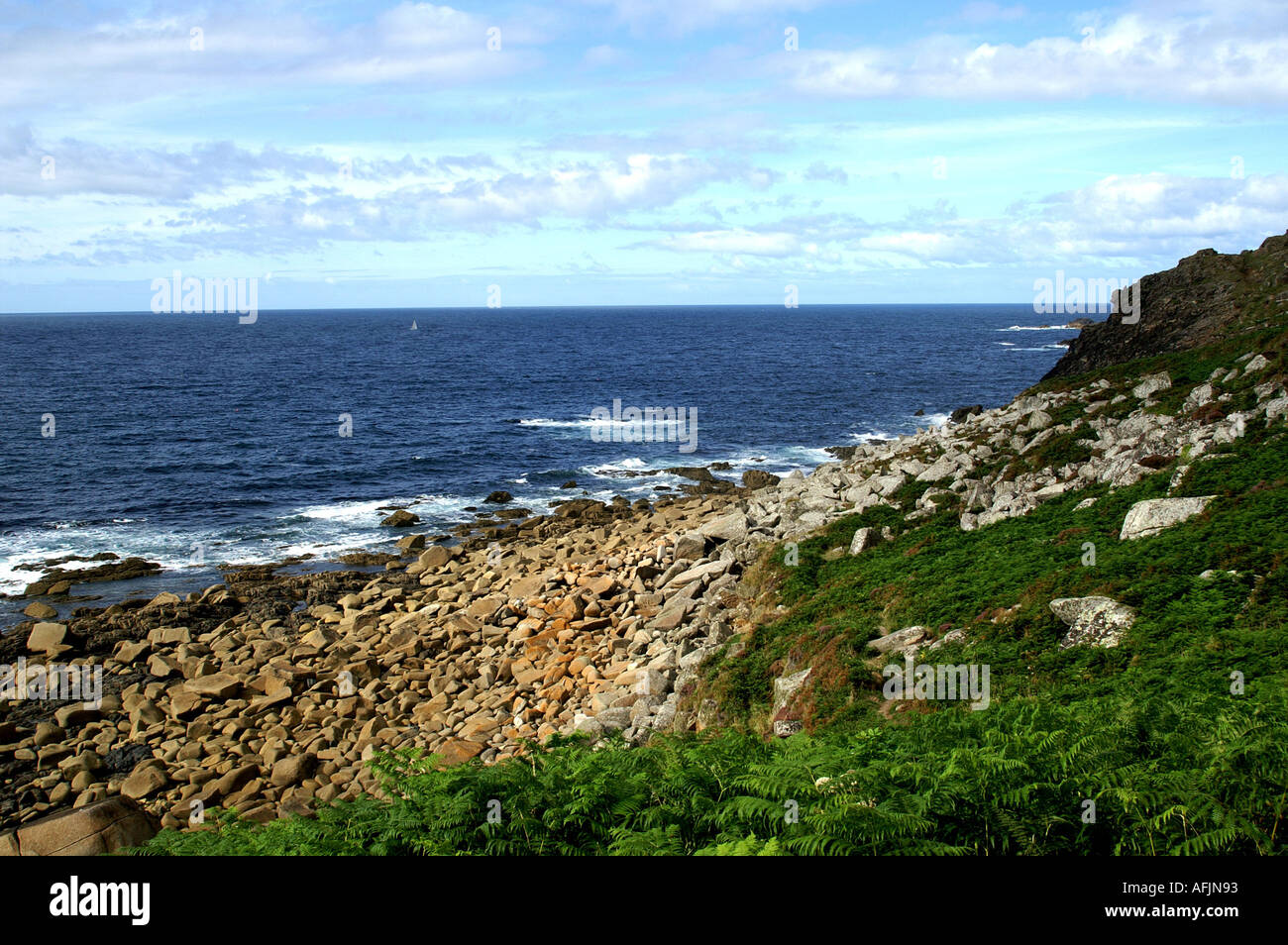 Coastline between Zennor head porthzennor cove and Mussel point Penwith ...