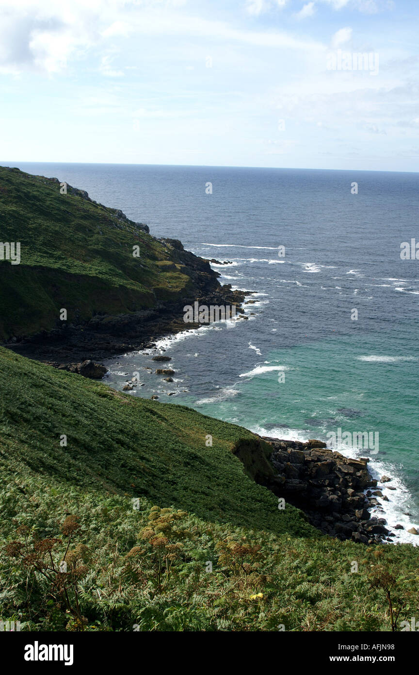 Coastline between Zennor head porthzennor cove and Mussel point Penwith ...