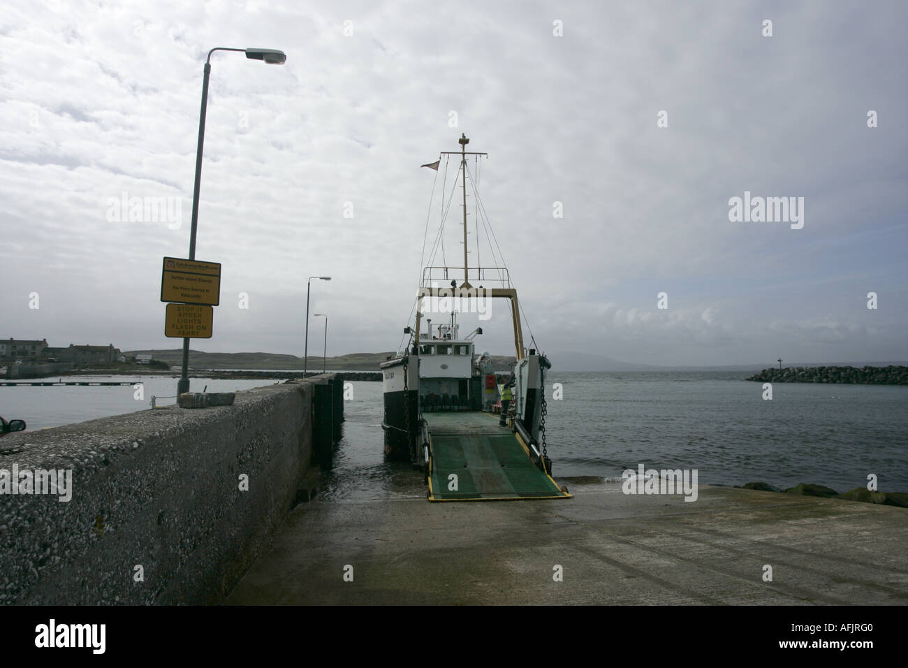 bow vehicle loading ramp of the Caledonian MacBrayne MV Raasay ferry ...