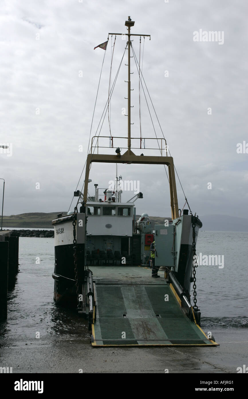bow vehicle loading ramp of the Caledonian MacBrayne MV Raasay ferry ...