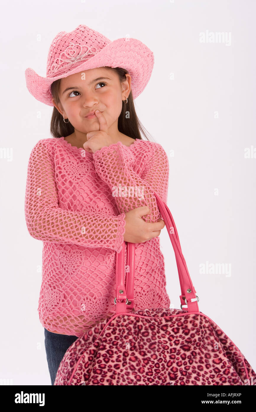 Girls pink cowboy hat hi-res stock photography and images - Alamy
