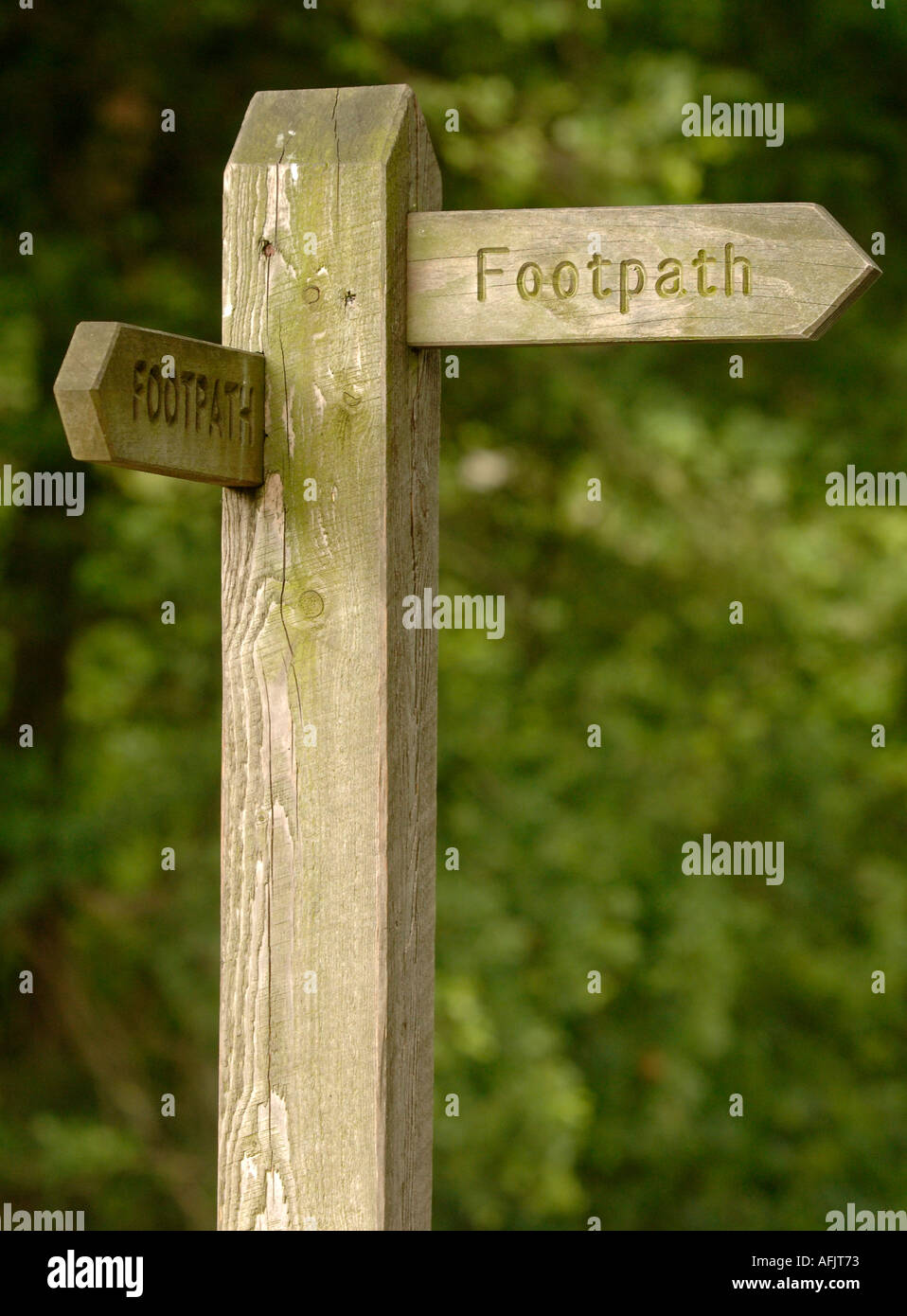 Rural walk signpost Stock Photo - Alamy