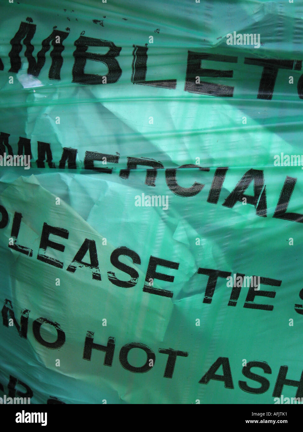 Bag of commercial waste Stock Photo - Alamy