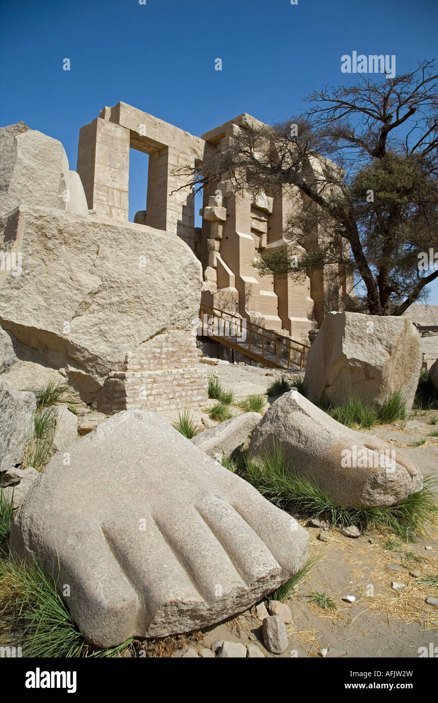A giant foot is one of the few remains of the colossal 17m statue of ...