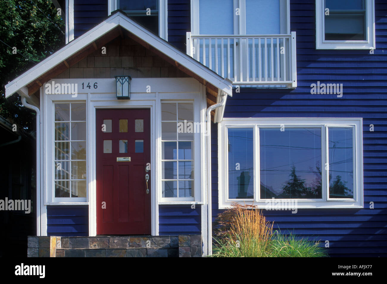 USA Washington Seattle Architectural detail of Craftsman style home in ...