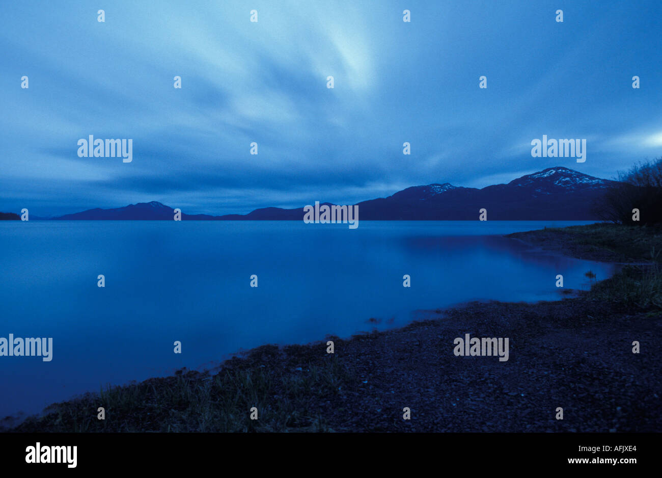 USA Alaska Evening twilight along Copper River Delta Critical Habitat ...